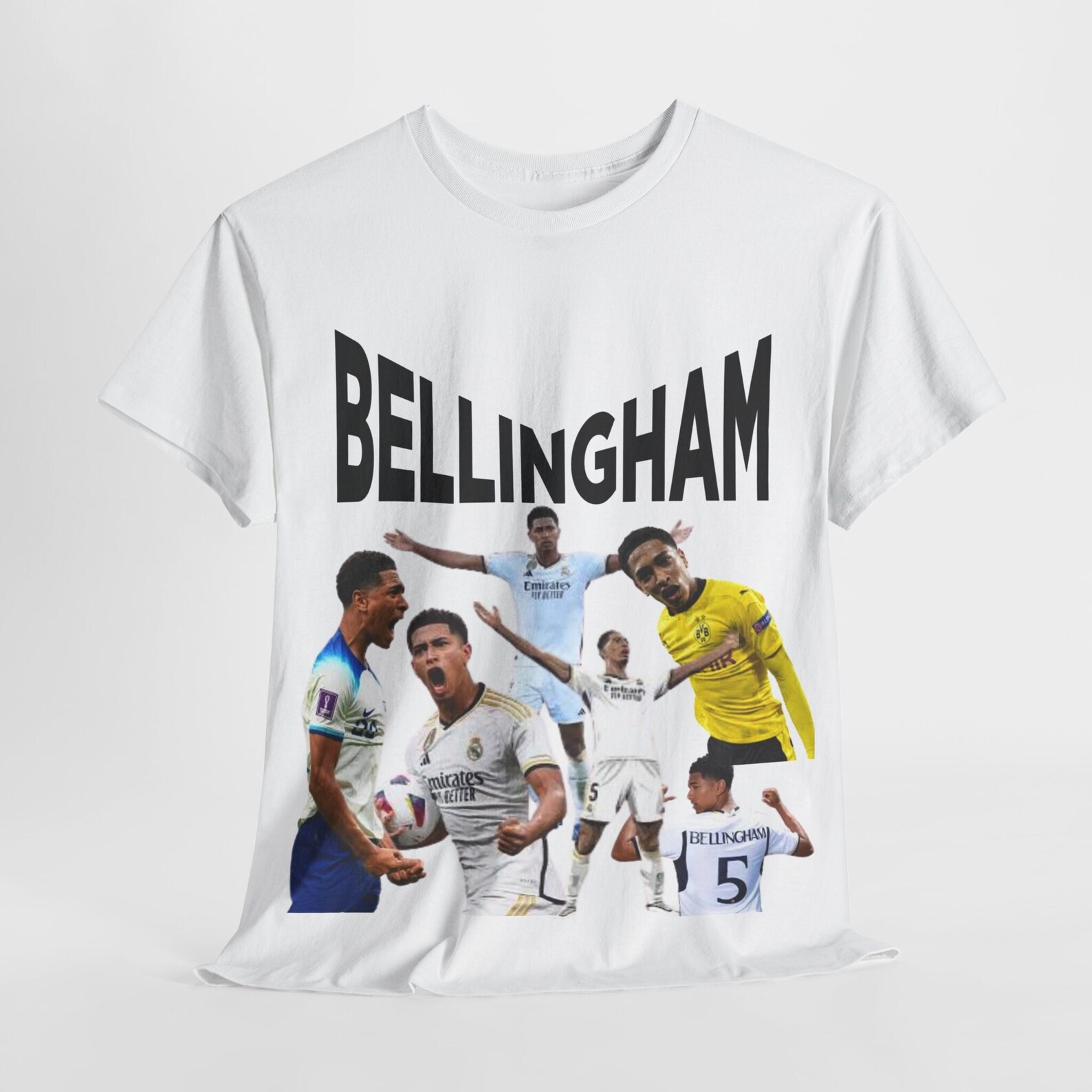 Jude Bellingham Graphic T-shirt, White Bellingham Shirt, Bellingham ...