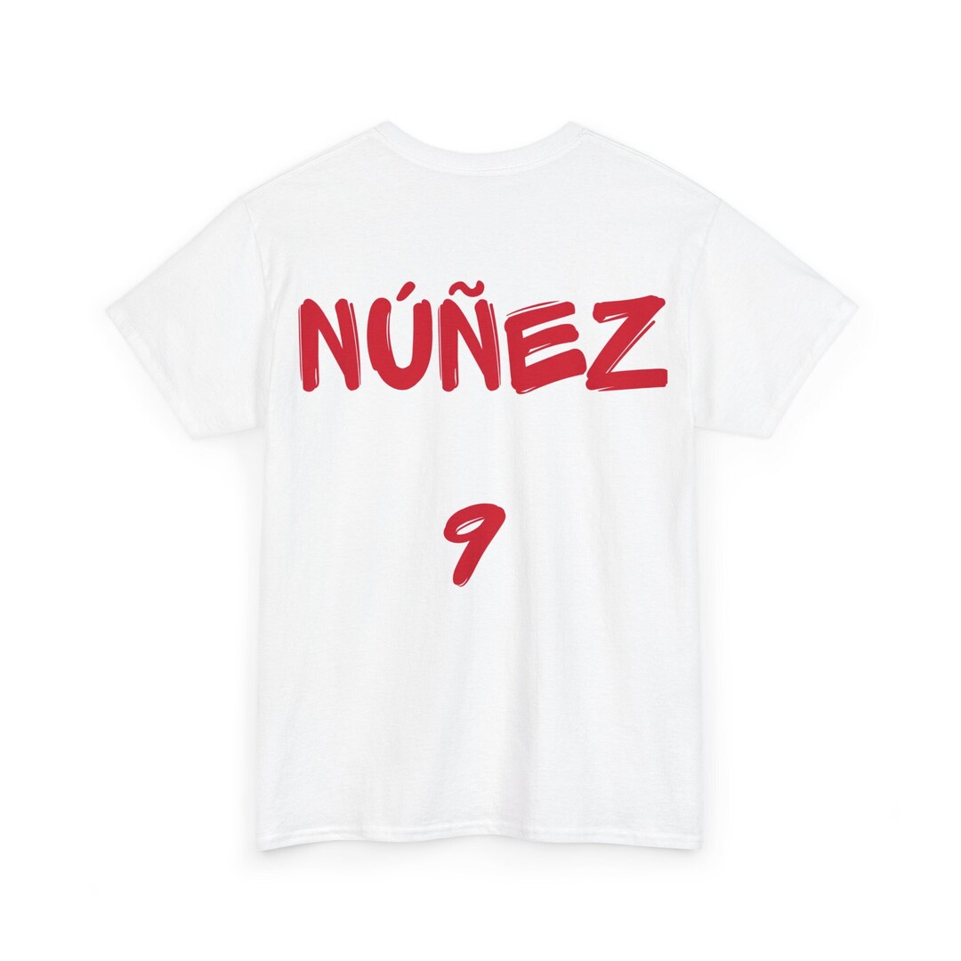 Darwin Núñez Liverpool Jersey T-shirt, White Football T-shirt ...