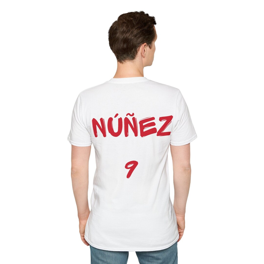 Darwin Núñez Liverpool Jersey T-shirt, White Football T-shirt ...