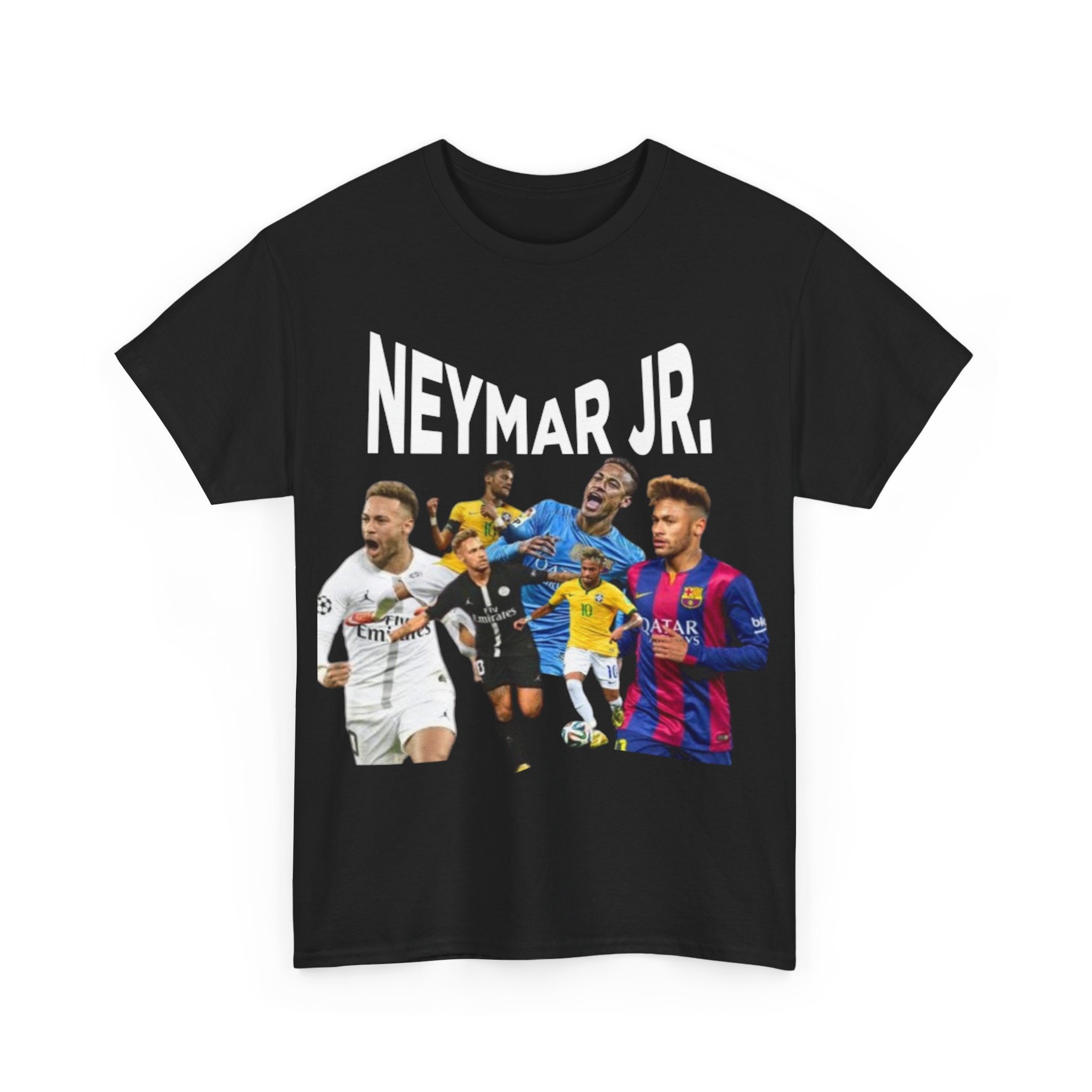 Neymar Jr. Graphic T-shirt, White Neymar Shirt, Neymar Collage Tee ...