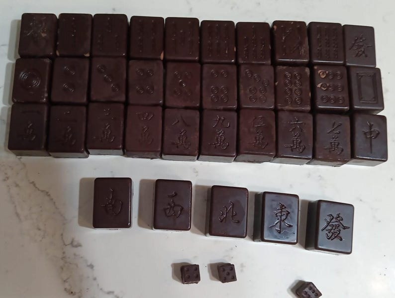 Mahjong Chocolate Tiles - Etsy