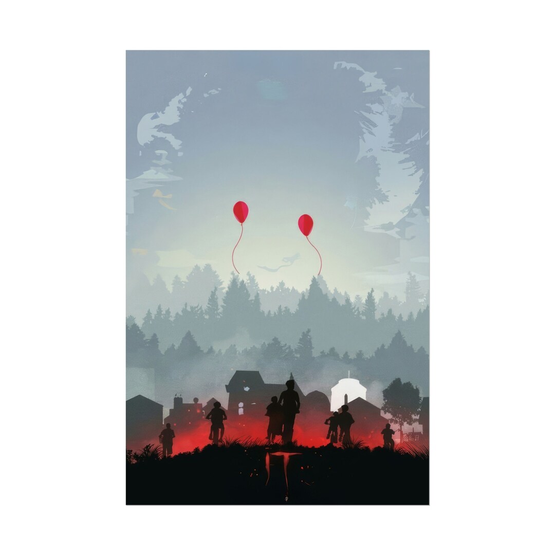 It Stephen King Pennywise Movie Poster Custom Poster Wall Art Print ...