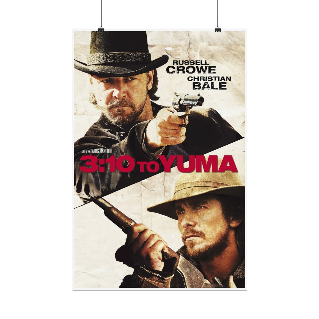 3:10 to Yuma Christian Bale Movie Poster Custom Poster Wall Art Print ...