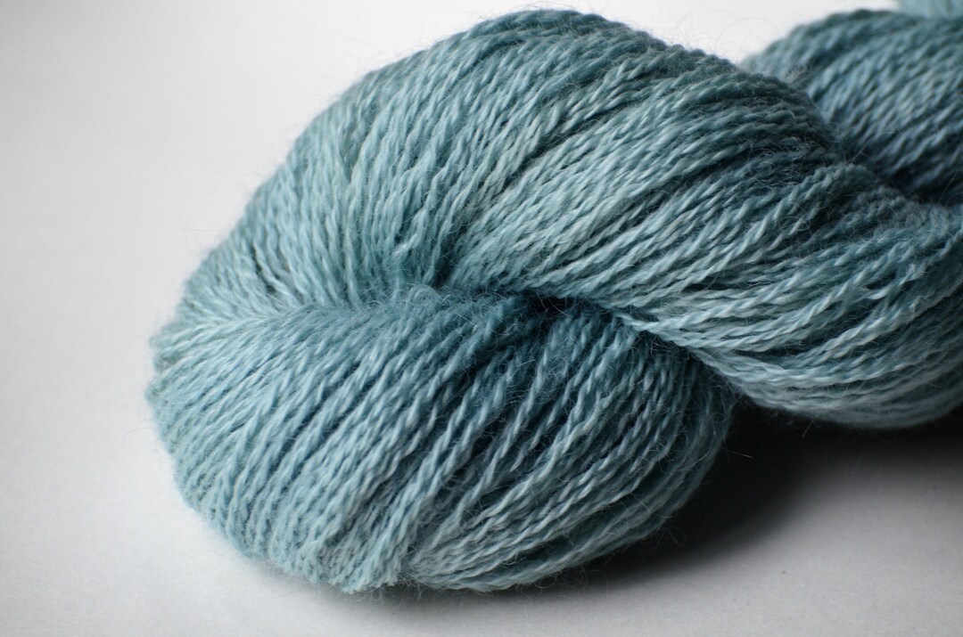 Light Robin's Egg Blue Naturally Dyed, Two-ply Fingering Weight Farm ...