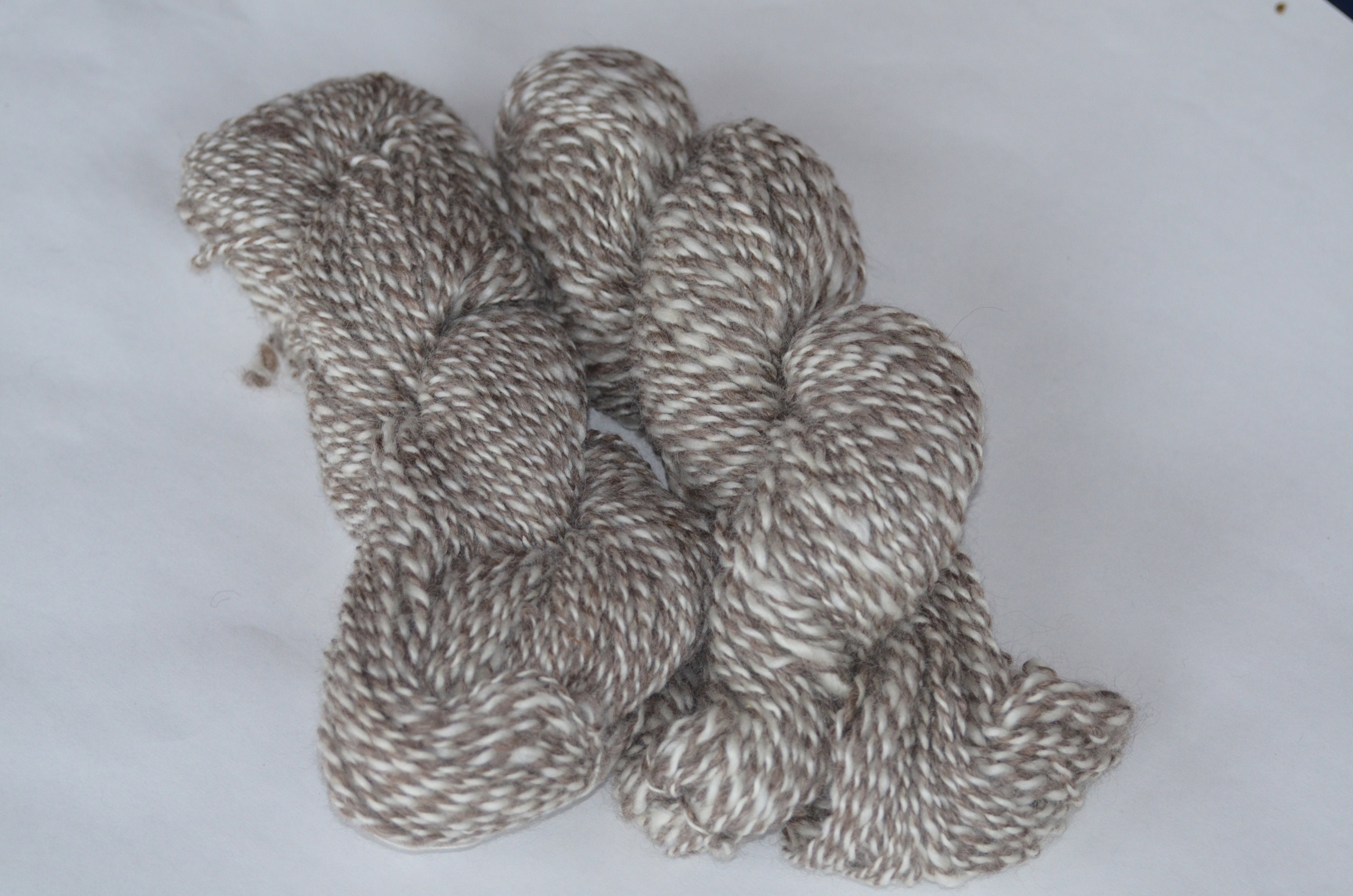 Jack and Jill Natural Handspun Barber Pole Yarn - Etsy