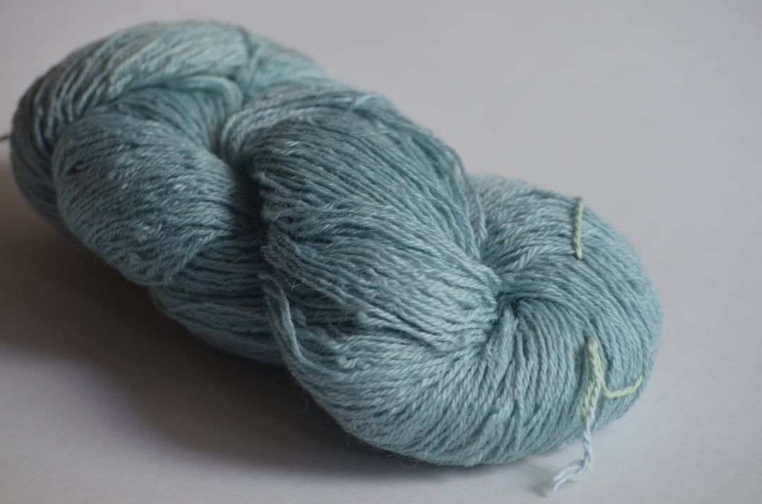 Light Robin's Egg Blue V.3, Millspun Longwool Fingering 3-ply Yarn ...
