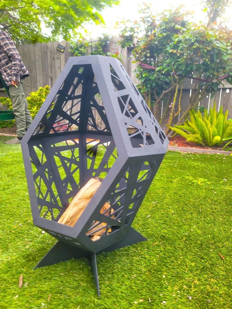 Welded Steel Fire Pit: Heavy Duty Outdoor Cooking, Made in USA - Etsy