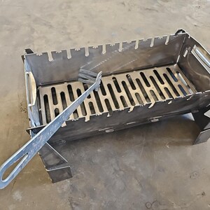 BBQ Grill-mangal Portable 10 Gauge Hot Rolled Steel+fire Poker FREE - Etsy