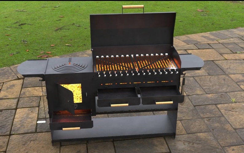 Heavy Duty "10 Gauge" Modular Charcoal Mangal BBQ "portable" Made in ...