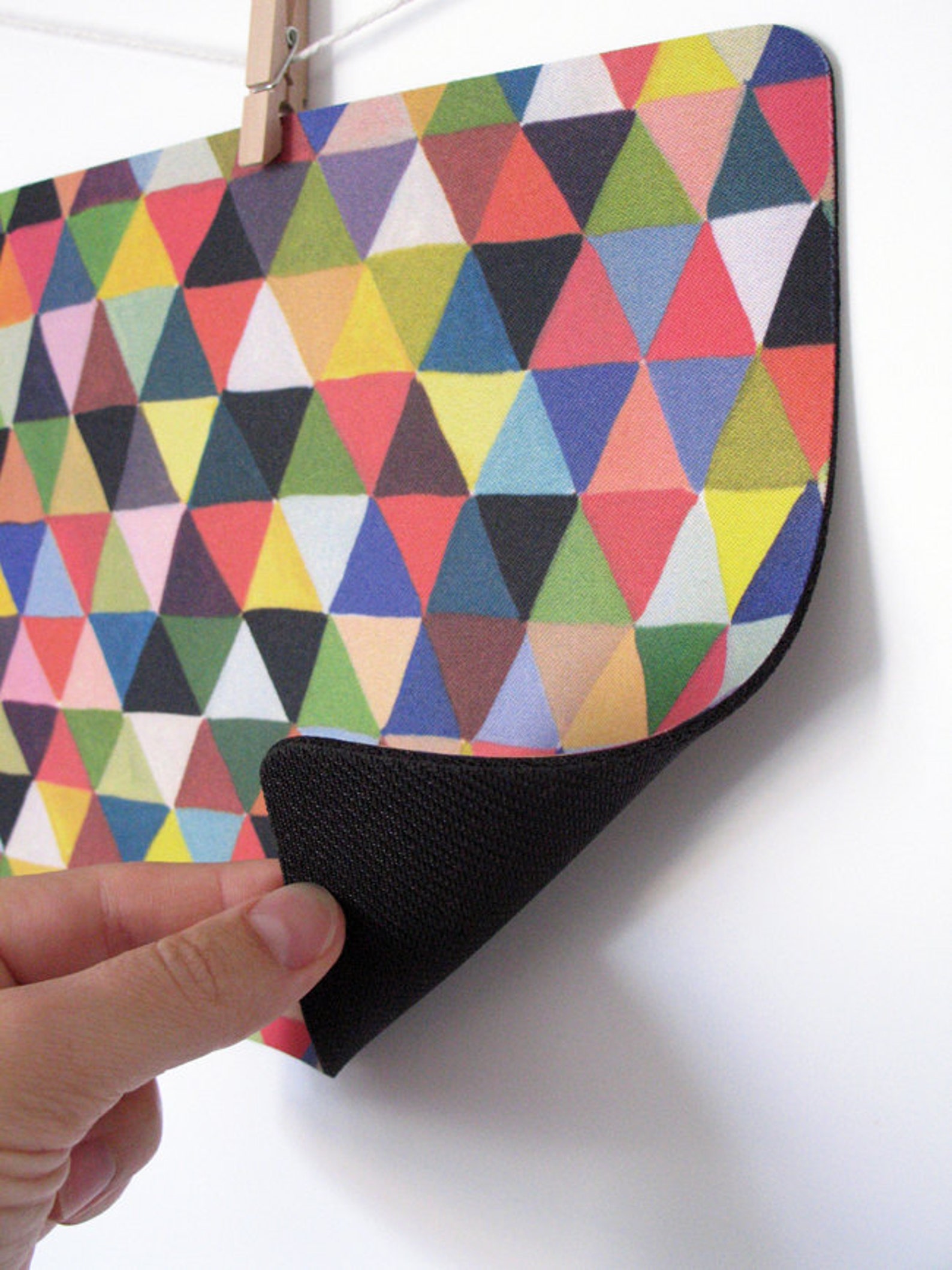 Mousepad / Mouse Pad / Mat Black Geometry Triangles - Etsy