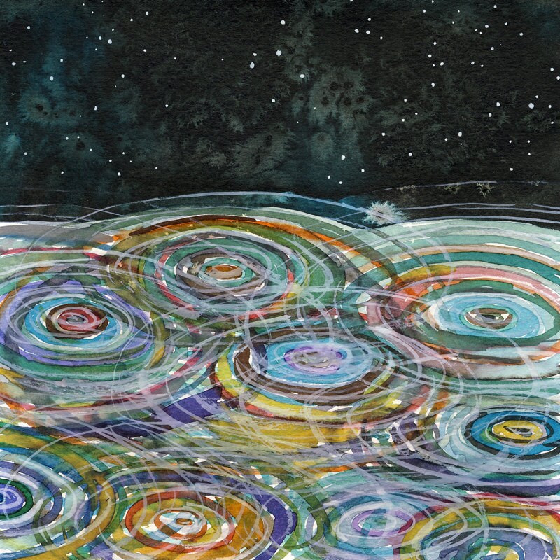 Ripples Watercolor Print Painting, Nature, Watercolor Painting, Art ...