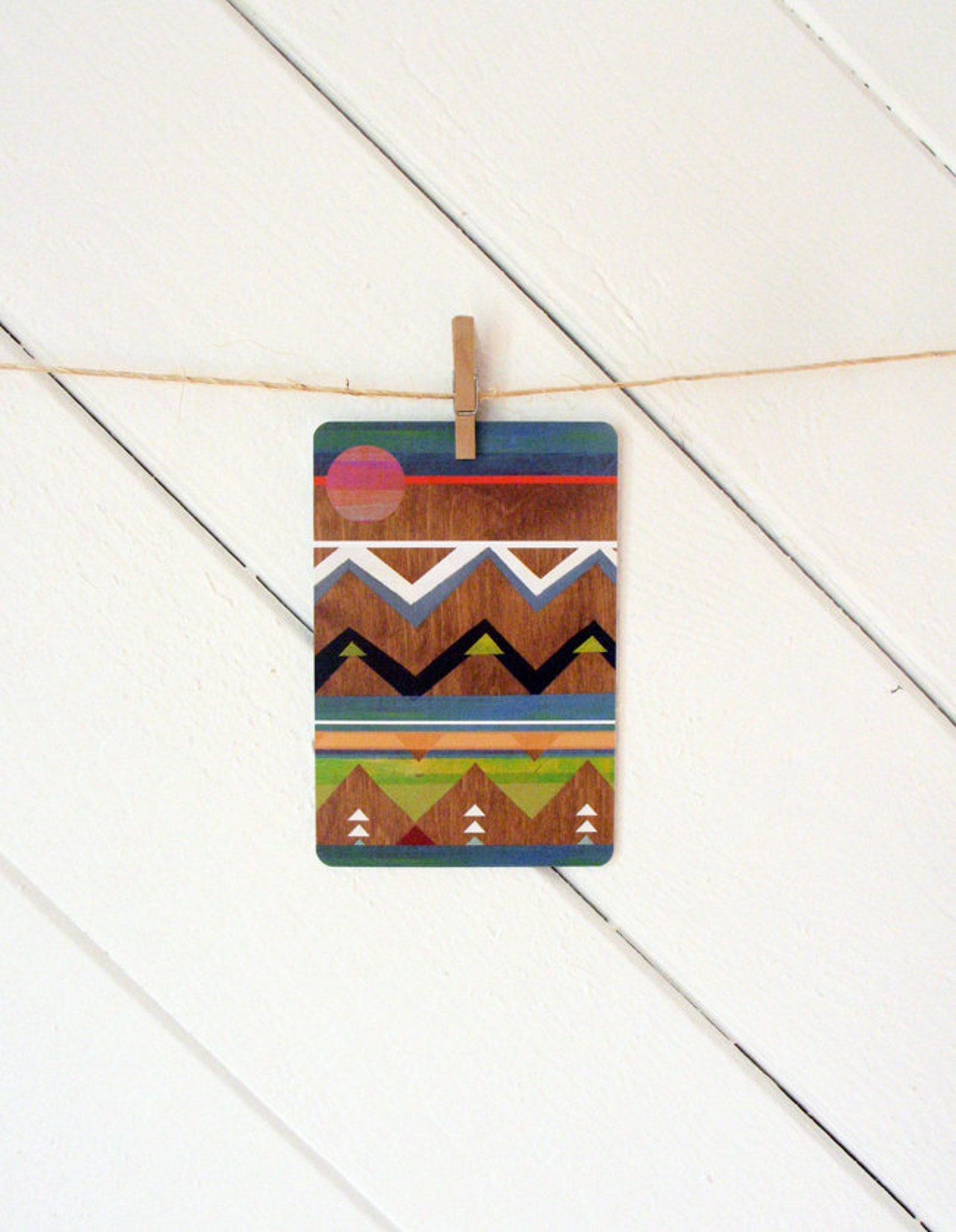 Desert Geometry Art Postcard - Etsy