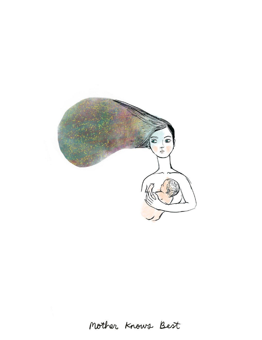 Mother Knows Best Art Print / Digital Drawing Illustration Type Text ...