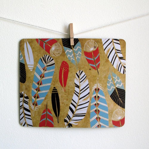 Mousepad / Mouse Pad / Mat Feathers - Etsy