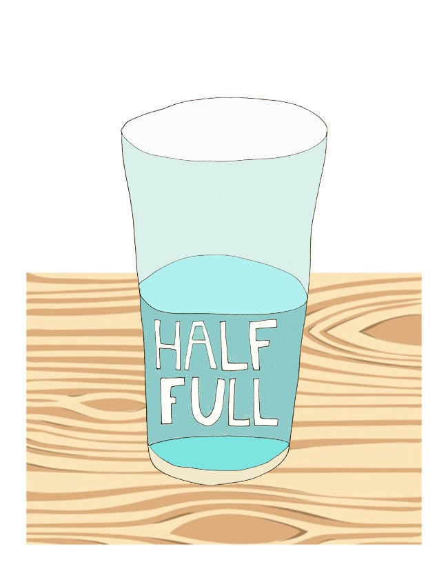 Half Full Glass Clipart