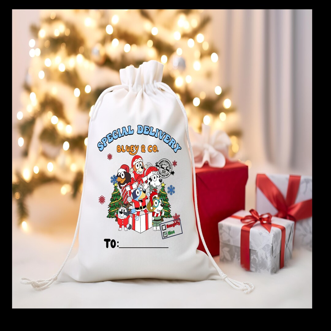 Bluey Santa Sack - Etsy