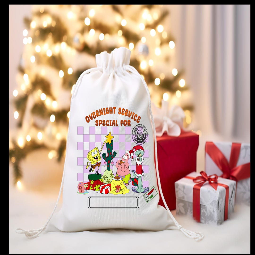 Spongebob Santa Sack - Etsy