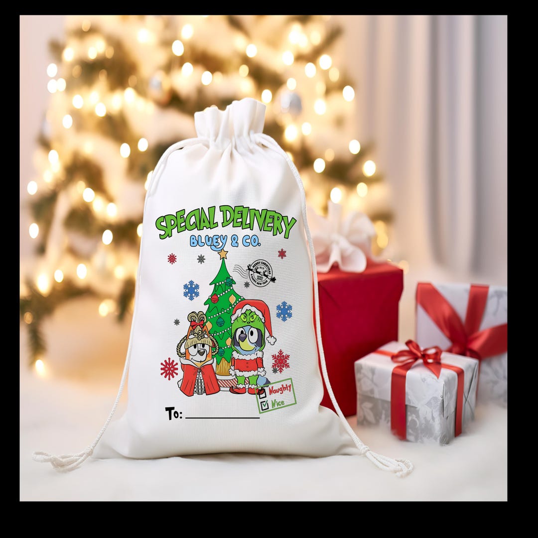 Bluey Santa Sack - Etsy