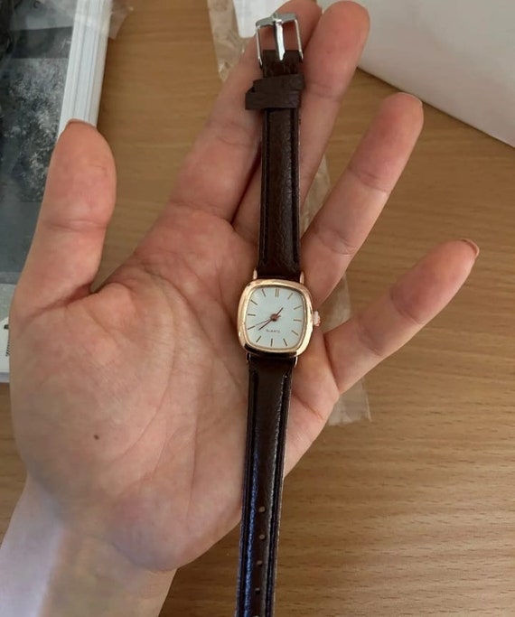 Ladies Casual Bracelet Watches Women s Simple Vintage Watches for Women Dial Wristwatch Leather Strap Wrist Watch Etsy