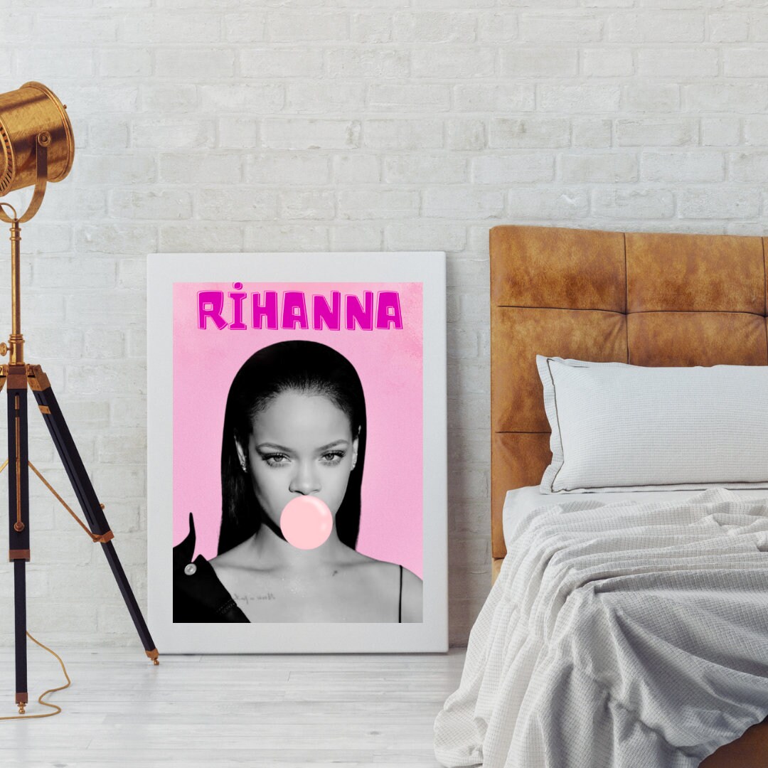 Rihanna Poster, Black and White, Feminist Wall Art, Rihanna Print ...