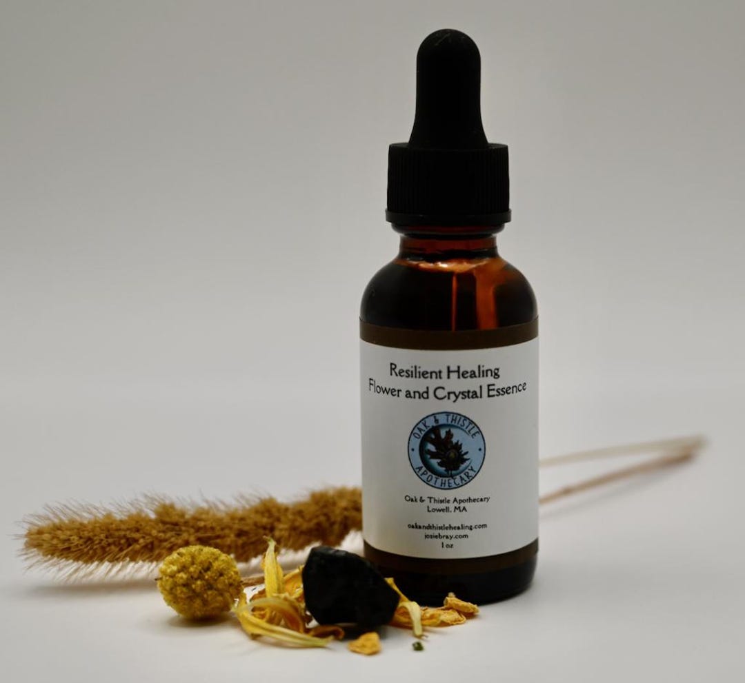 Resilient Healing Flower and Crystal Essence Blend, Herbal Healing ...