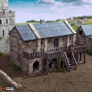 Barracks Tabletop Building Guard House Castle Garrison Historical Fort ...