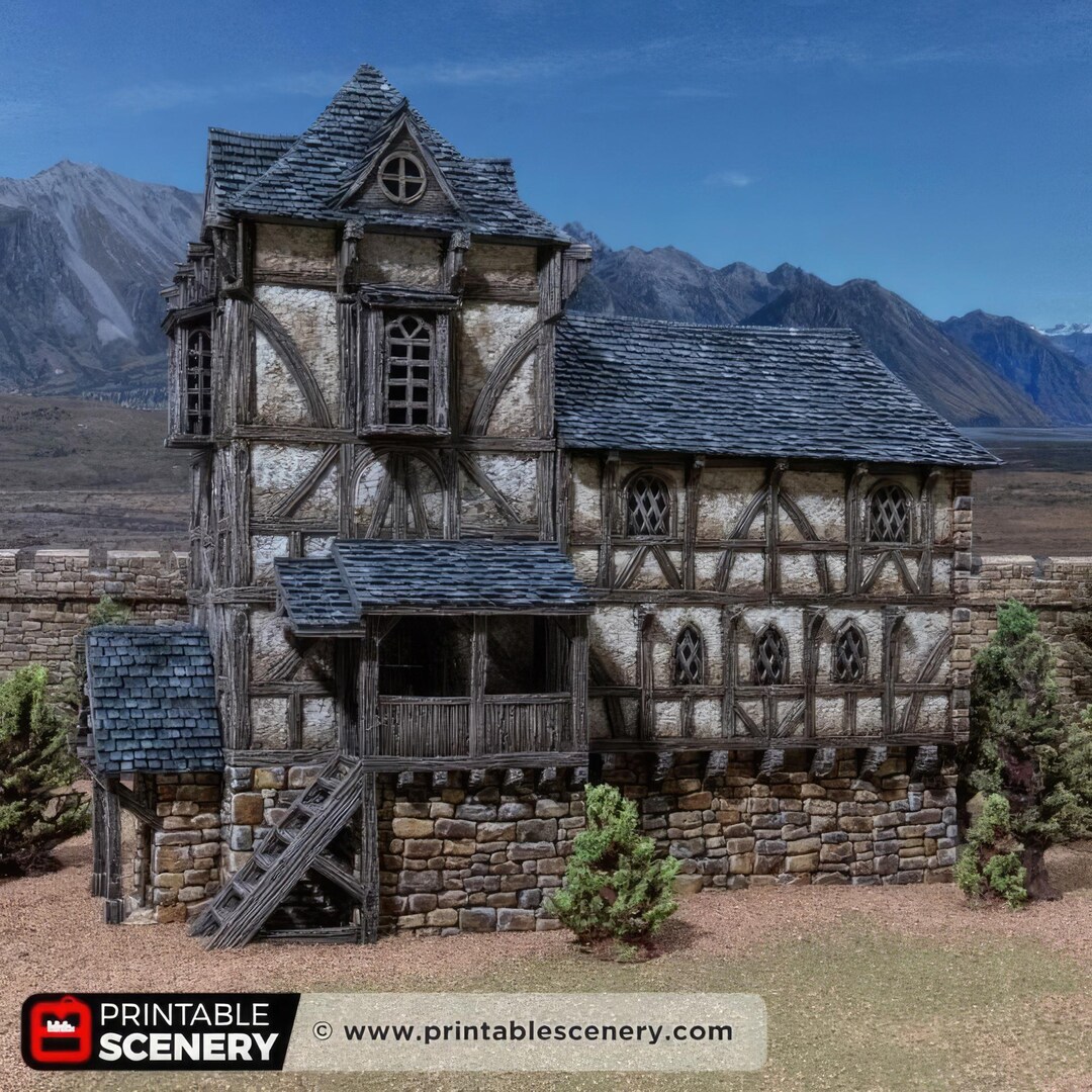 Tudor Castle Quarters: Medieval Wargaming Terrain, Printable Scenery - Etsy