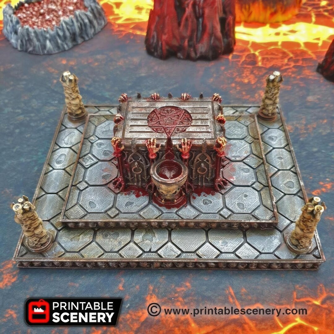 Ritual Altar: Hellscape Terrain, Eldritch Horror, Tabletop Dungeon Prop ...