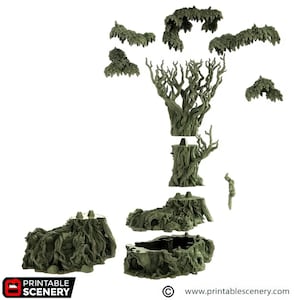 Treehouse Swamp House Tabletop Scatter Terrain Building Hovel Printable ...