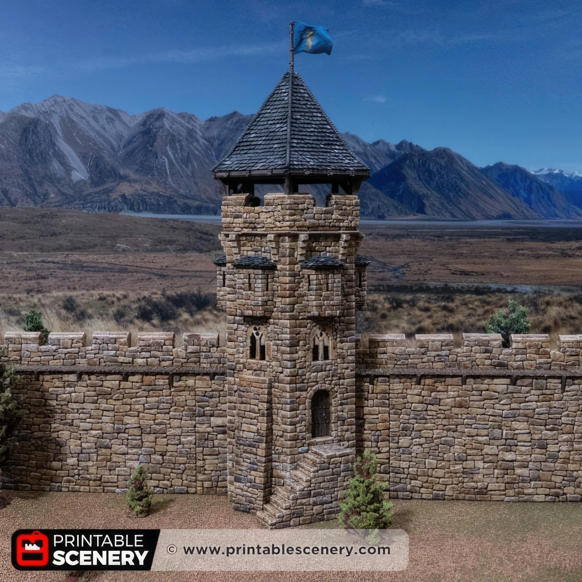 Castle Keep Tower: Tabletop Wargaming, Medieval Watchtower, System Hex ...