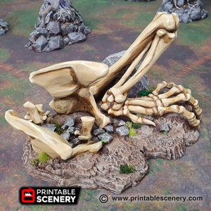 Dragon Skeleton Scatter Terrain: 3D Printed Tabletop RPG Scenery - Etsy