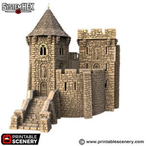 Queen's Keep: Tabletop Fortress, Medieval Wargaming Castle Model ...