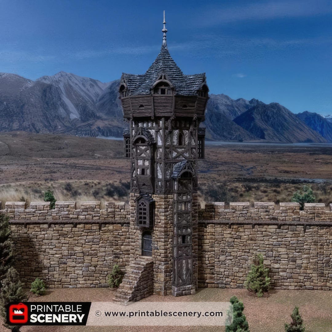 Modular Castle Tower: Wargaming Terrain, Medieval Fort - 15mm/28mm/32mm ...