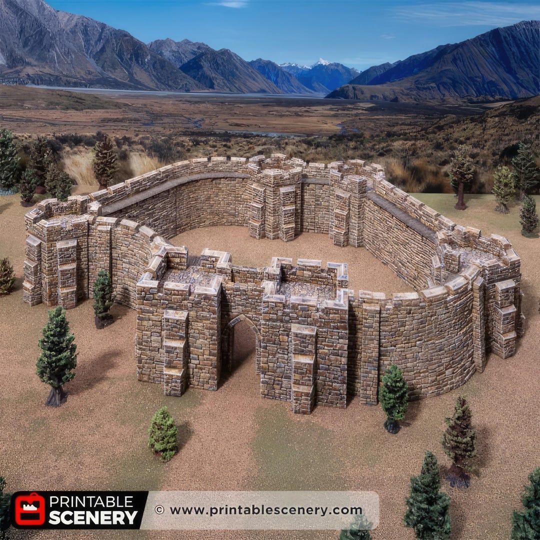 Castle Battlements: Tabletop Wargaming Fort Towers, Walls and Gate - Etsy