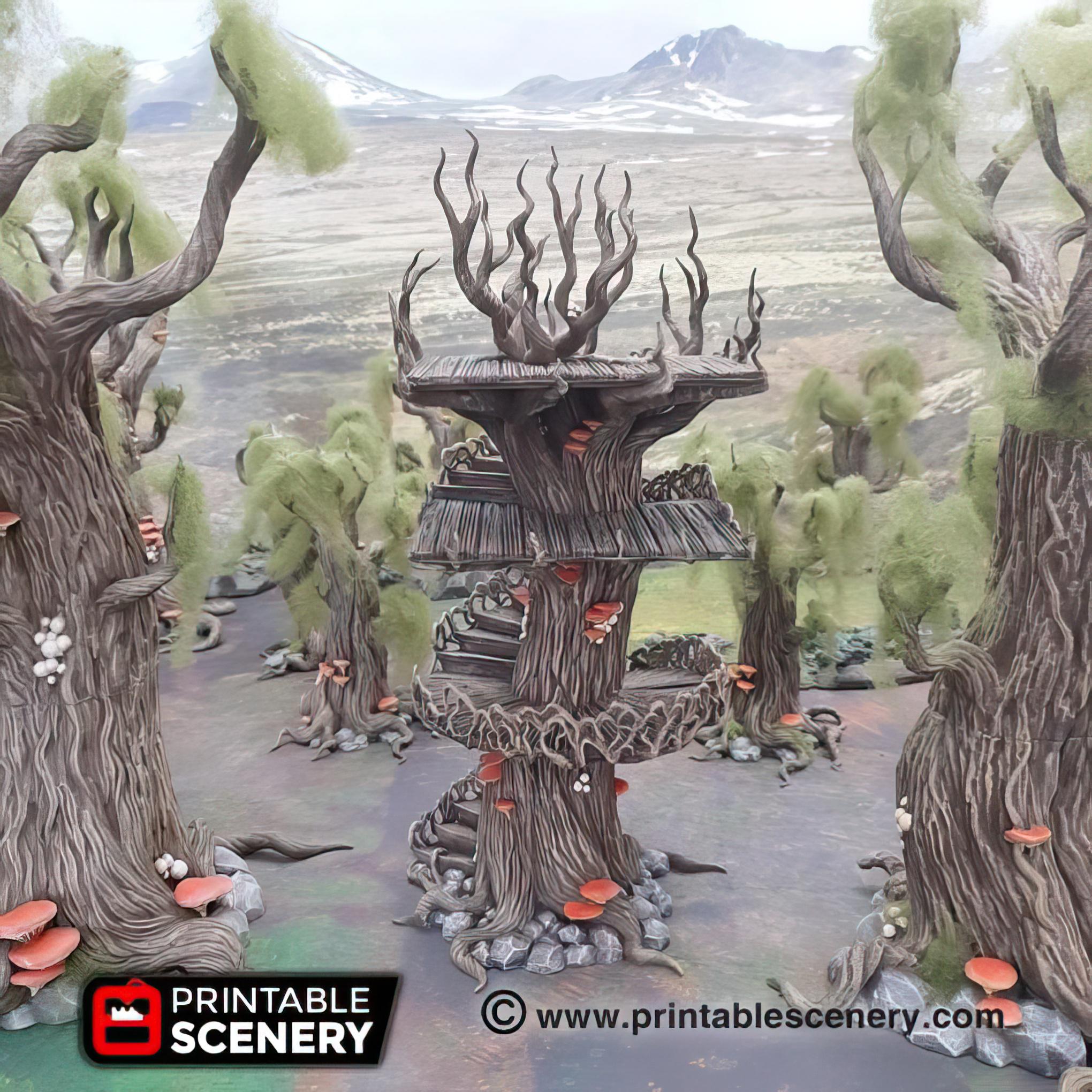 Tree Set Scatter Terrain: 3D Printed Woodland RPG Scenery - Etsy