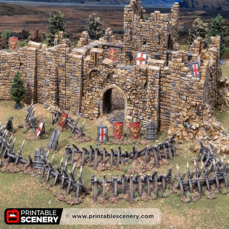 Spiked Barricades & Archer Shields: Medieval Anti-cavalry Defence Line ...