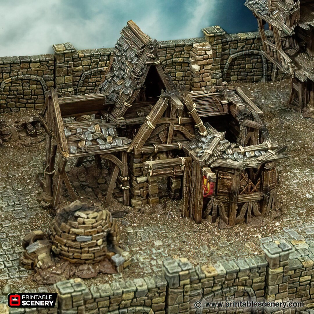 Tabletop Terrain Blacksmith Building Ruins Roleplaying Game Pirate ...