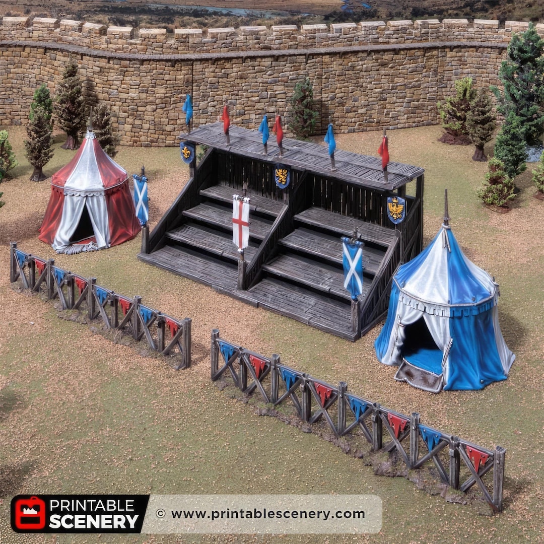 Jousting Tournament Arena: Medieval Knight Festival Scenery, Historical ...