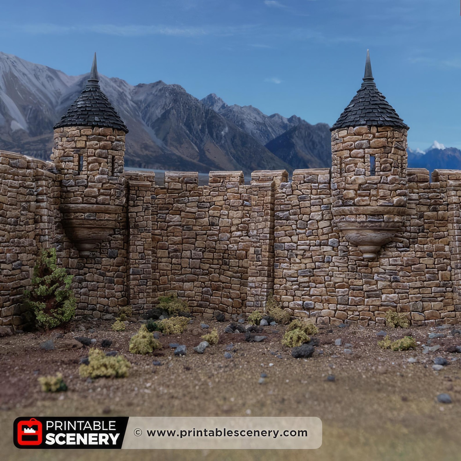 Wall Turrets: Set of 4 Fort Towers, Defensive Outpost for Historical ...