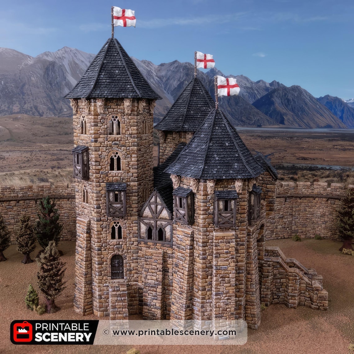 King's Keep: Tabletop Fortress Medieval Wargaming Terrain - Castle ...