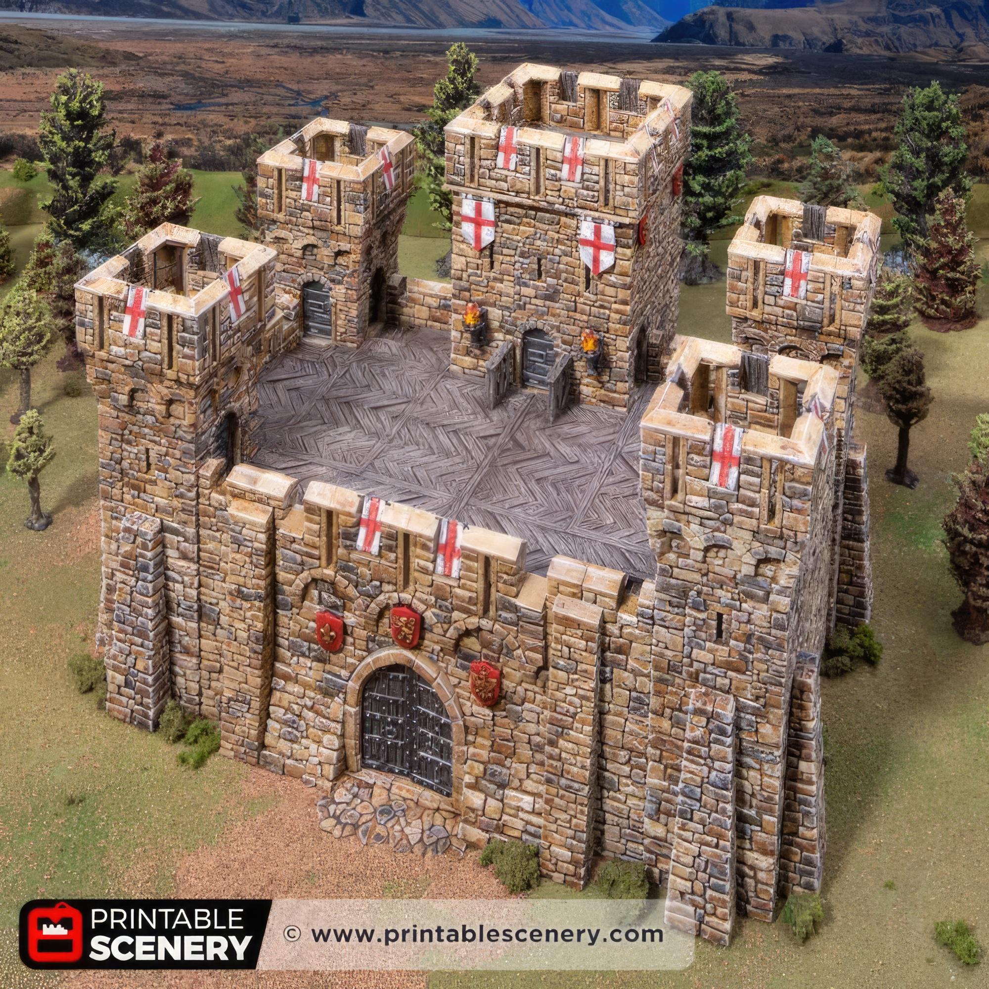 Medieval Stone Keep: Tabletop Fortress Wargaming Terrain, Duke's Fort ...