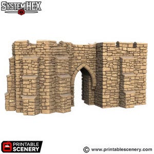 Castle Battlements: Tabletop Wargaming Towers, Modular Defensive HEX ...
