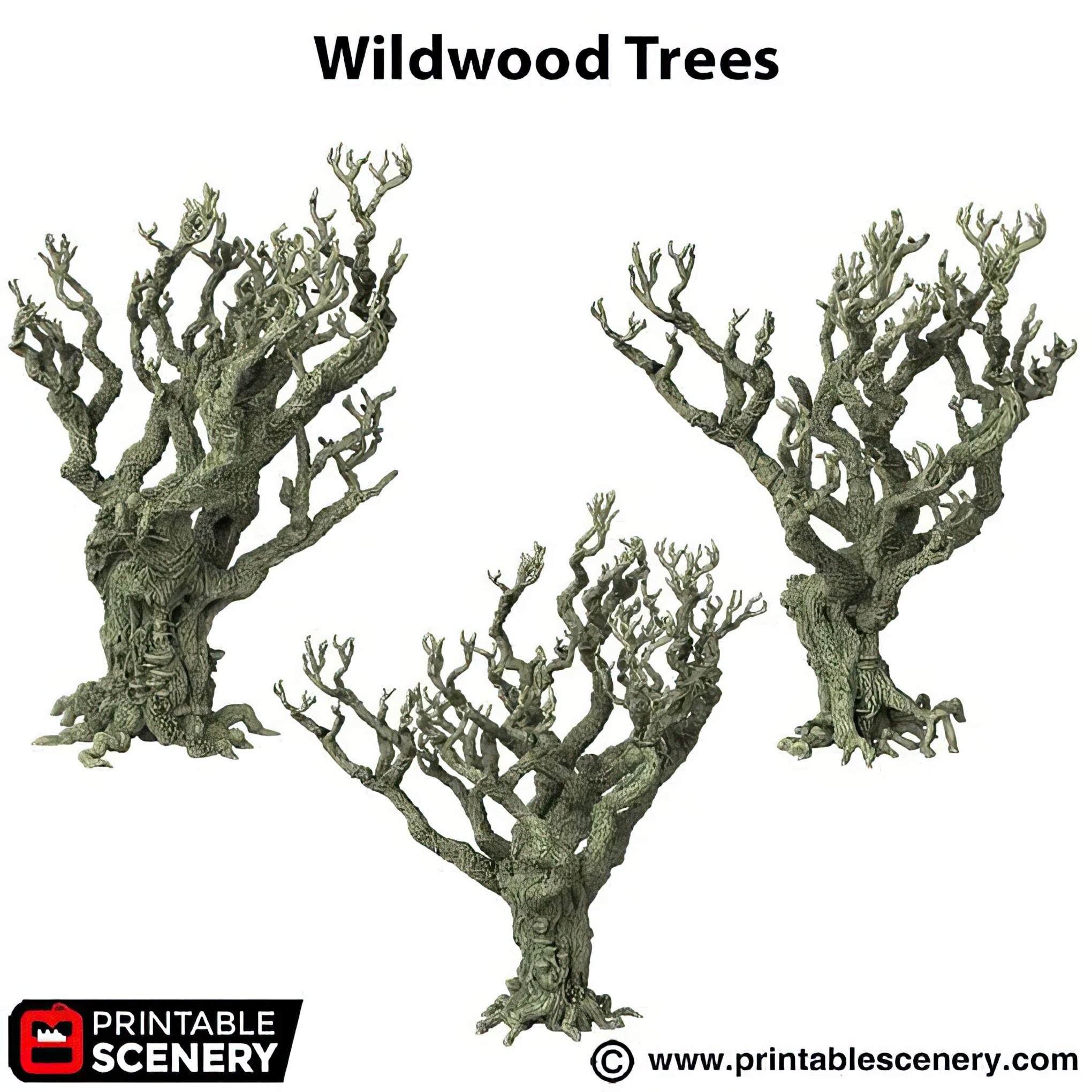 Tabletop Trees: Set of 3, Swamp Terrain Scenery for Tabletop Wargaming ...