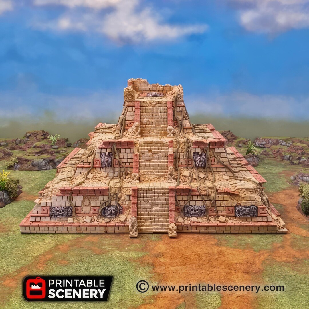Pyramid: Ruined Aztec Temple Terrain for Tabletop Roleplay and ...