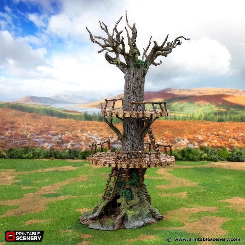 Forest Forts: Tabletop Scatter Terrain, Tree Encounter Platforms - Etsy