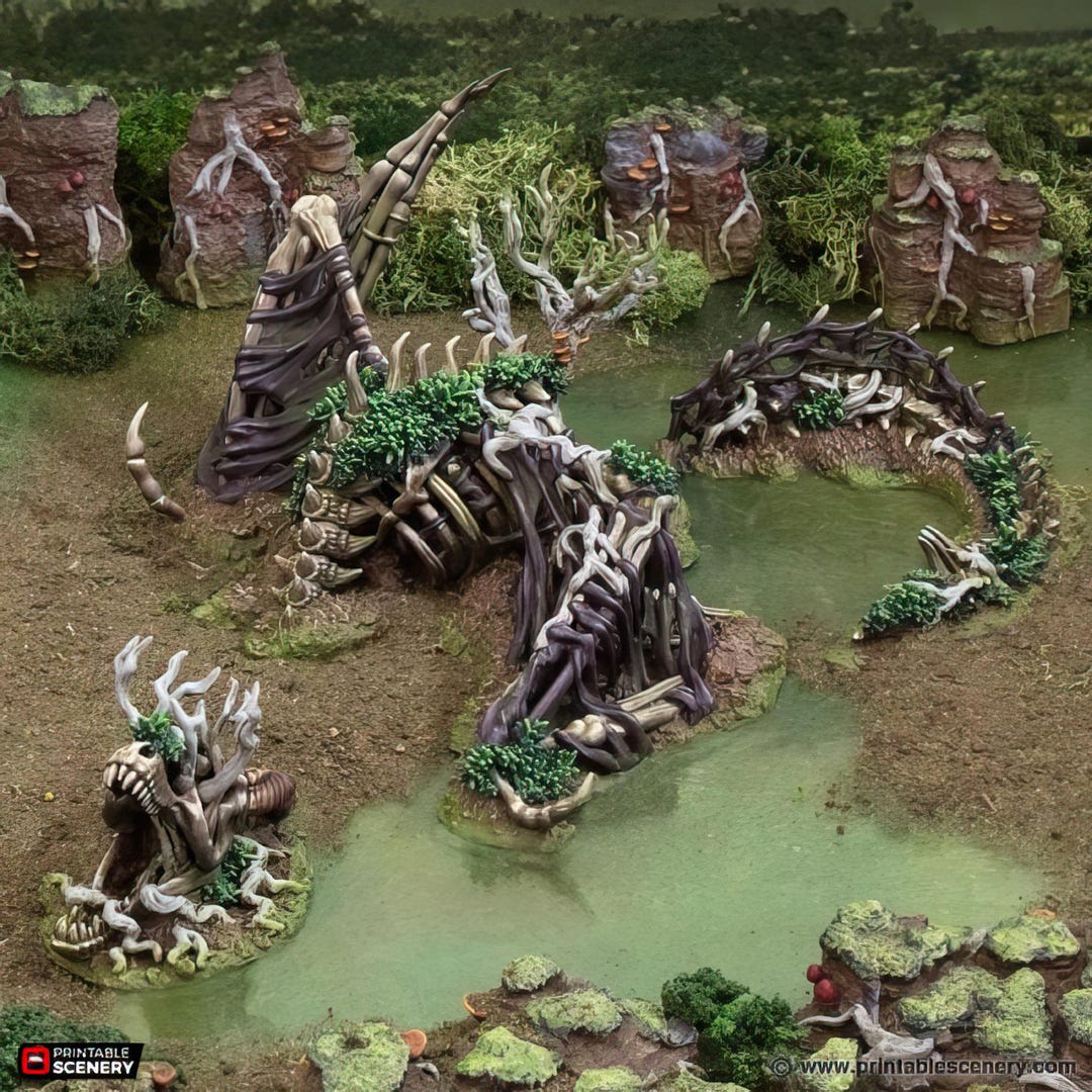 Dragon Bones Carcass: Fantasy Tabletop Terrain - Printable Scenery - Etsy