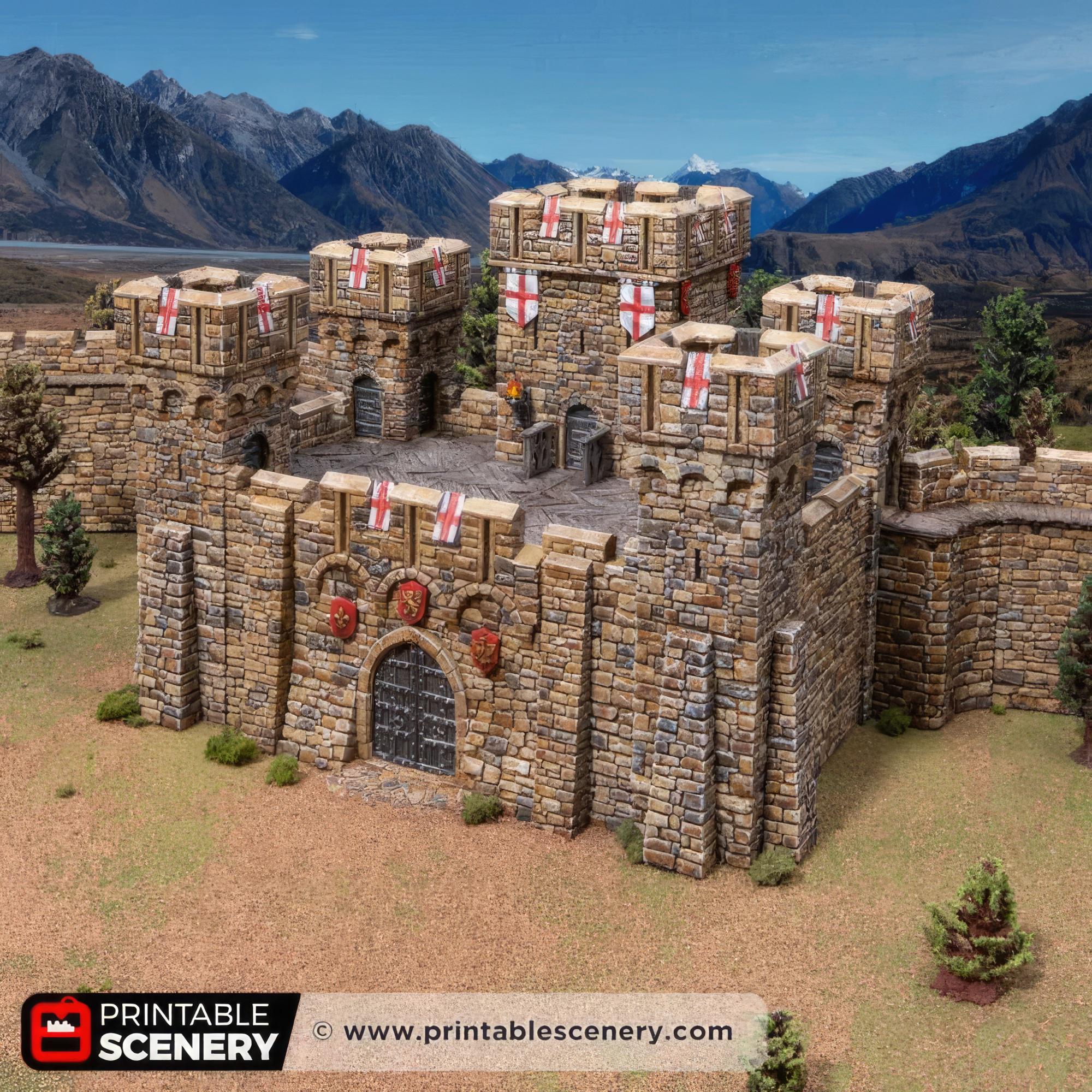 Medieval Stone Keep: Tabletop Fortress Wargaming Terrain, Duke's Fort ...