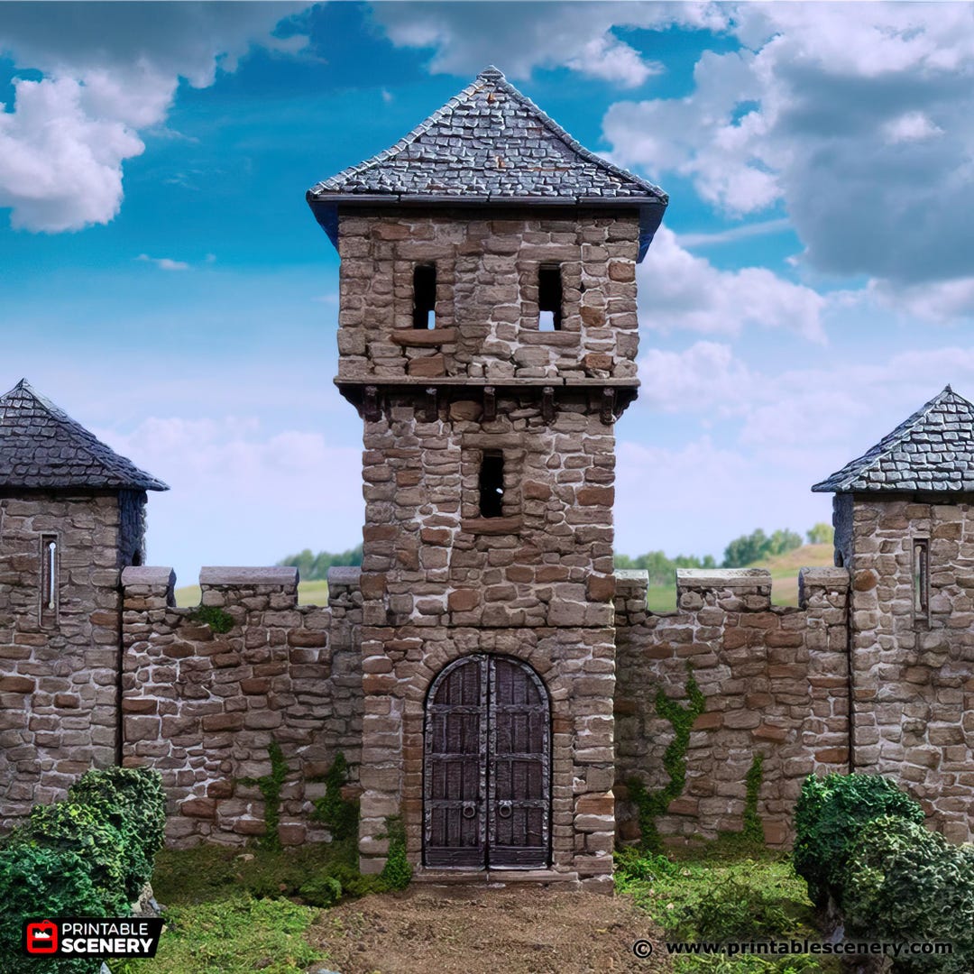 Castle Tower Tabletop Building Garrison Historical Scatter Terrain Fort ...