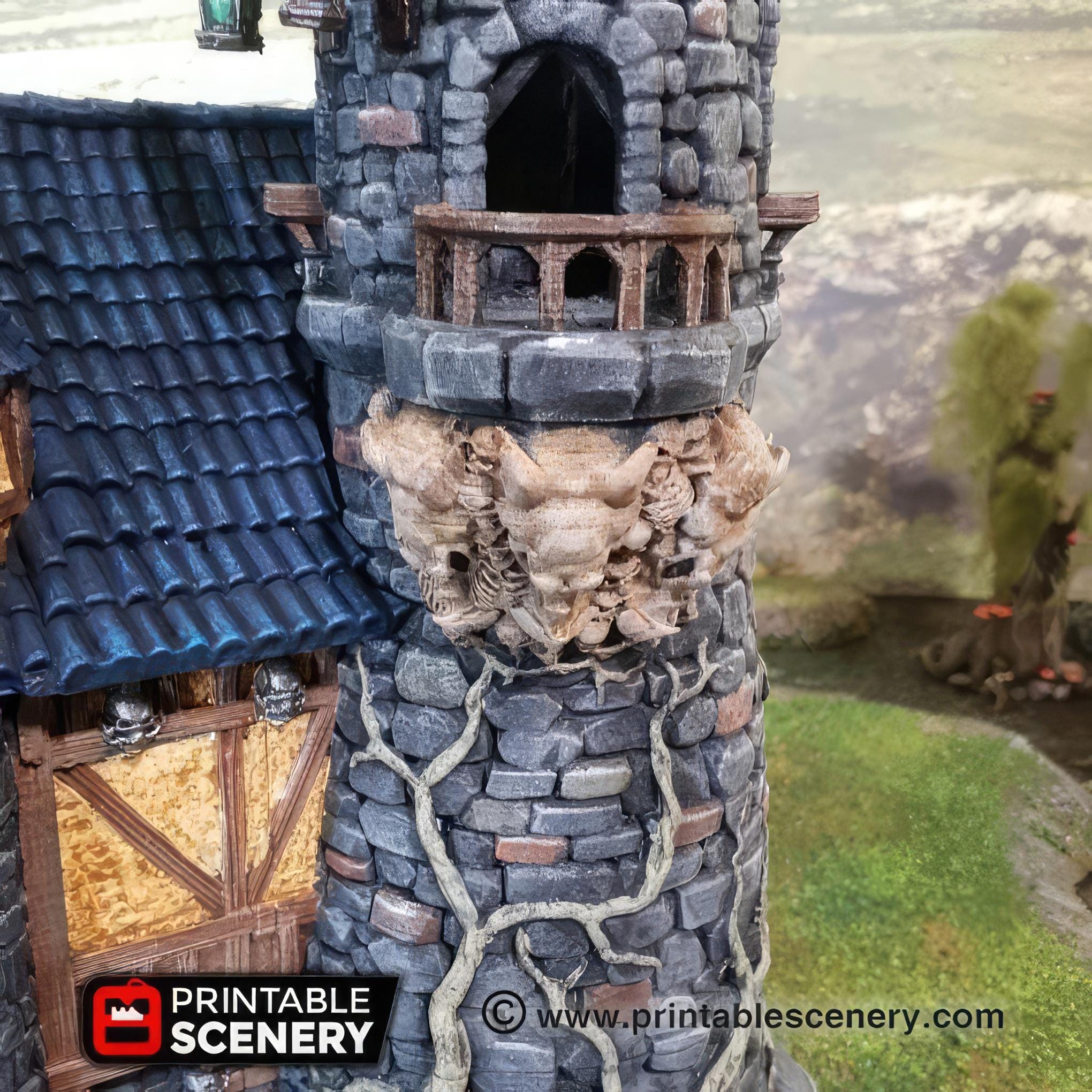 Evil Wizard's Tower Tabletop: 3D Printed Sorcerer's Scenery Prop - Etsy