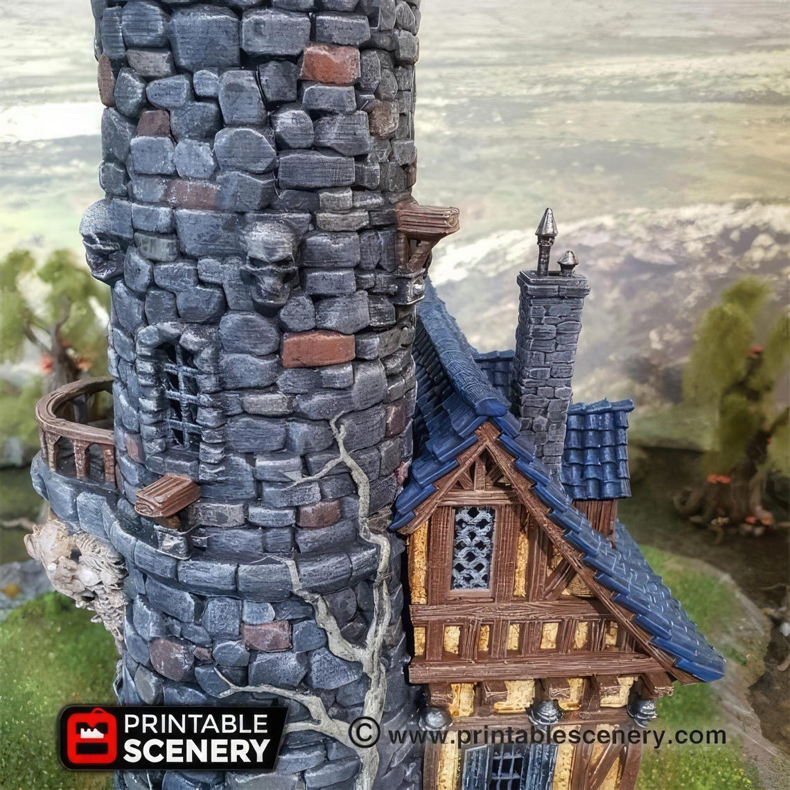 Evil Wizard's Tower Tabletop: 3D Printed Sorcerer's Scenery Prop - Etsy